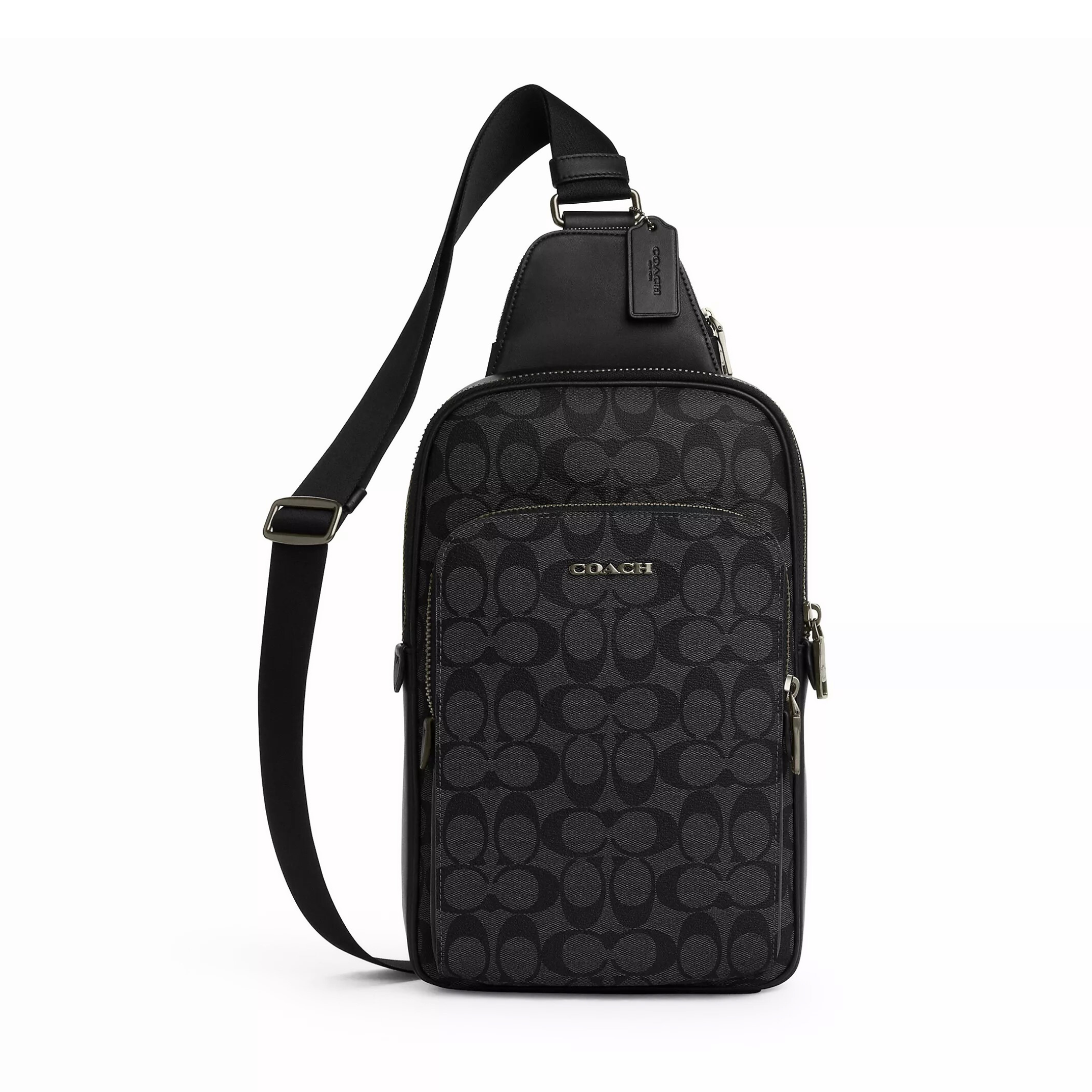 COACH Ethan Pack Sling Bag - SIGNATURE Black | MR Shoes Accessories