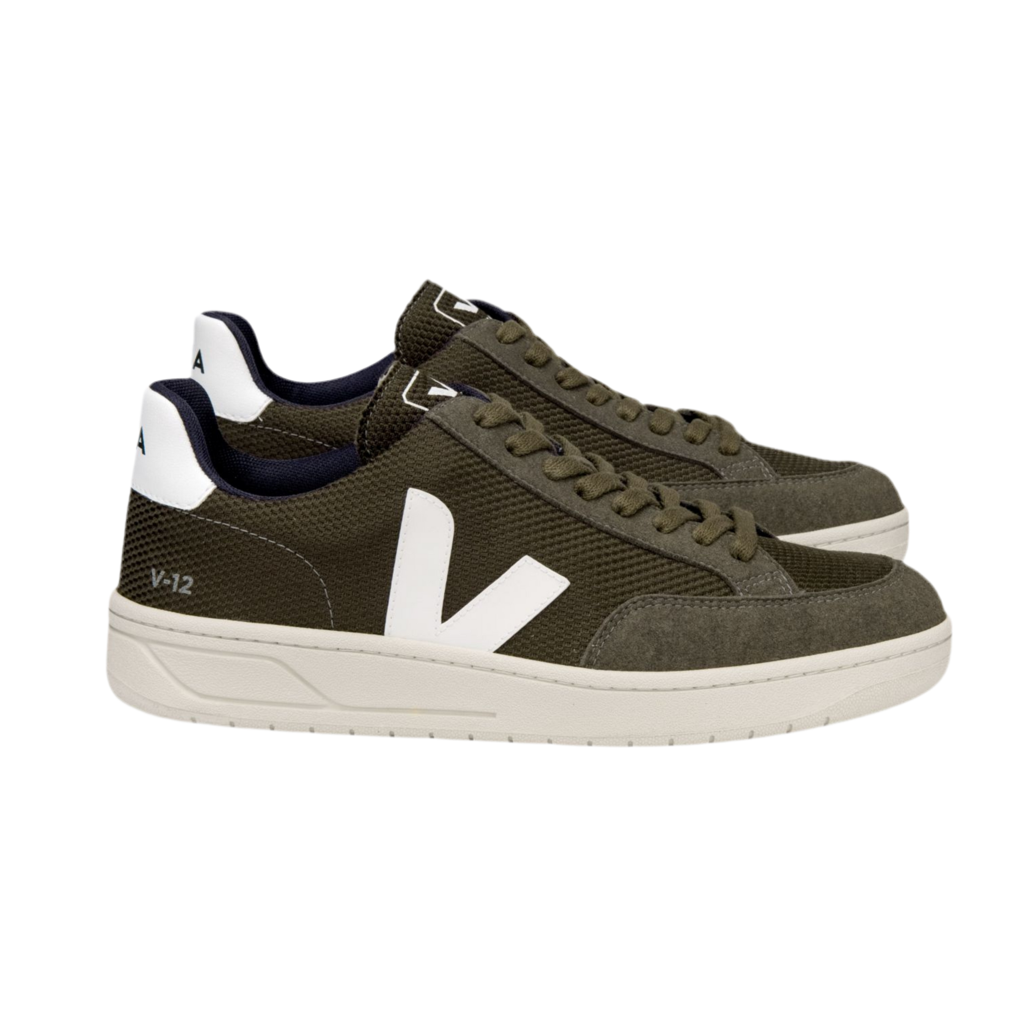 Veja Men V-12 - Olive White