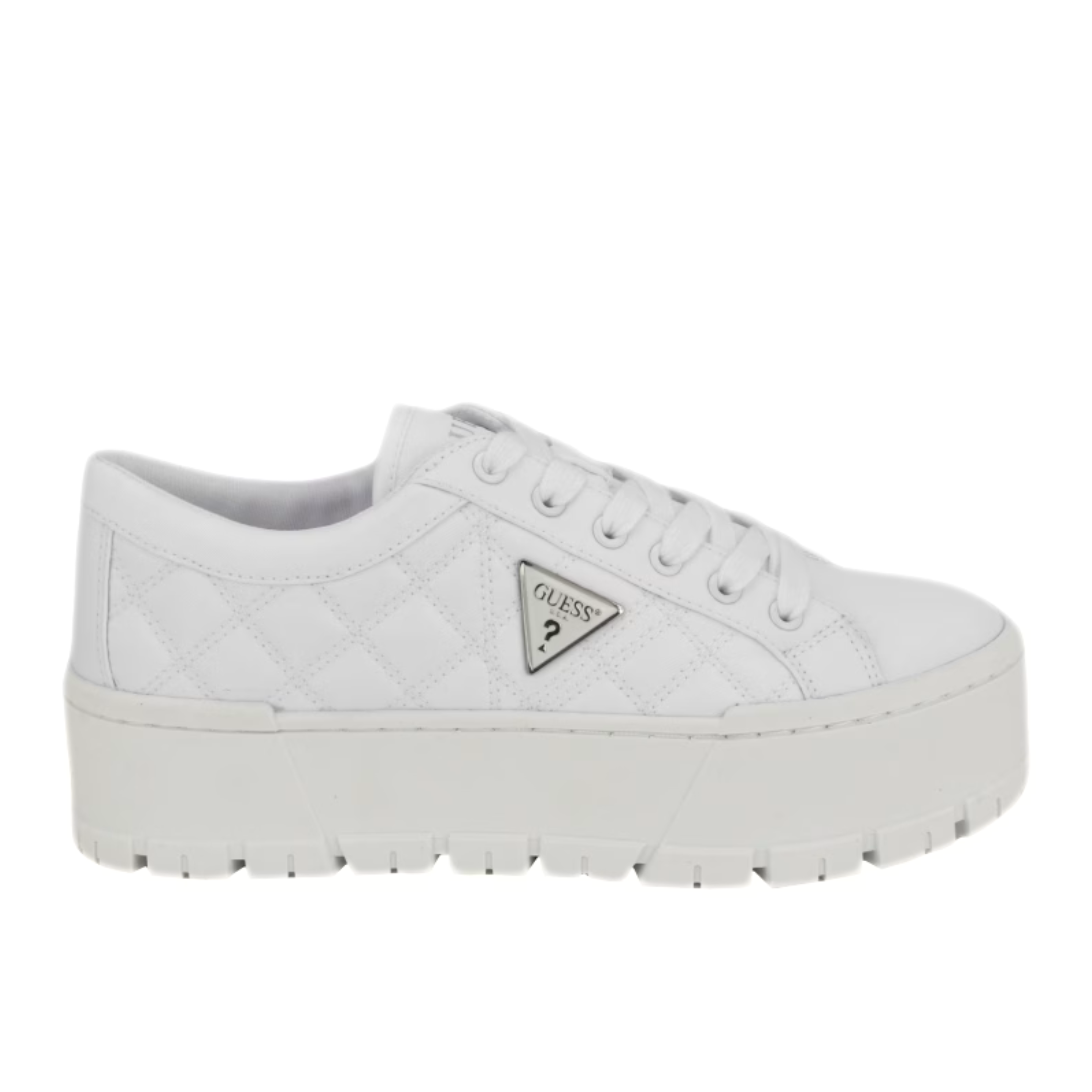 Guess Women Tesie Quilted Platform Sneakers - White – MR Shoes Accessories