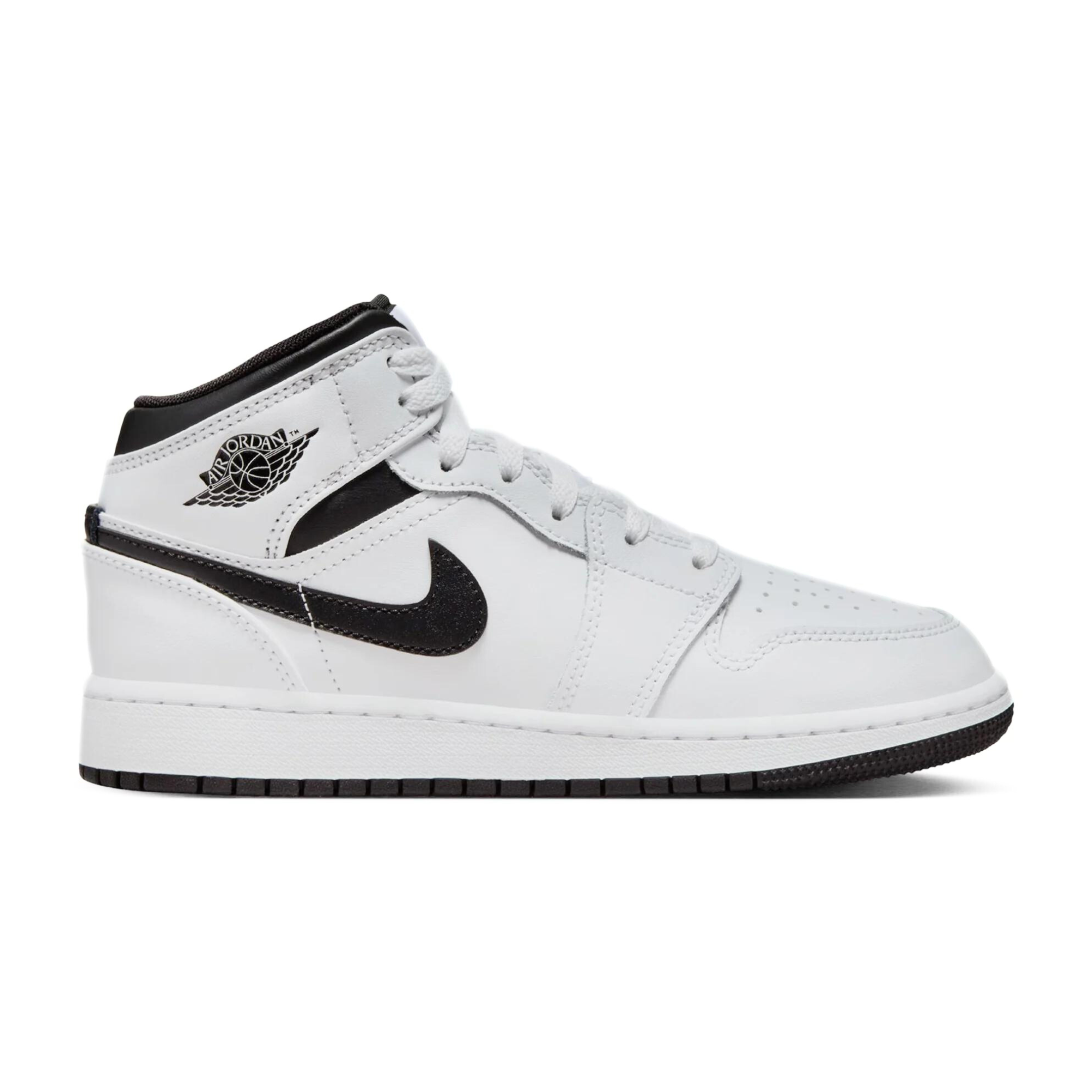 Nike Men's Air Jordan Retro 1 Mid - White Black White – MR Shoes ...
